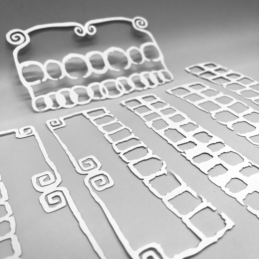Creaky Borders Skeleton Stencil | Mixed Media, Gel Printing - Etsy