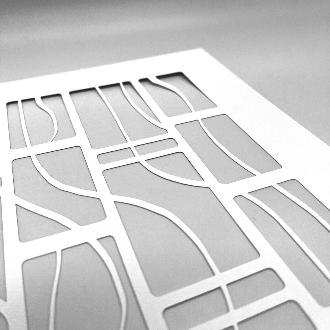 STENCILS Wavy Windows Two Styles and Sizes Mixed Media - Etsy