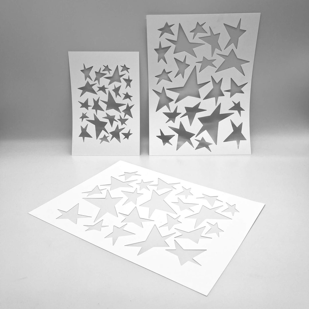 STENCILS | Warped Stars | Created by Becky Bokern | Ideal for Gel Plate ...