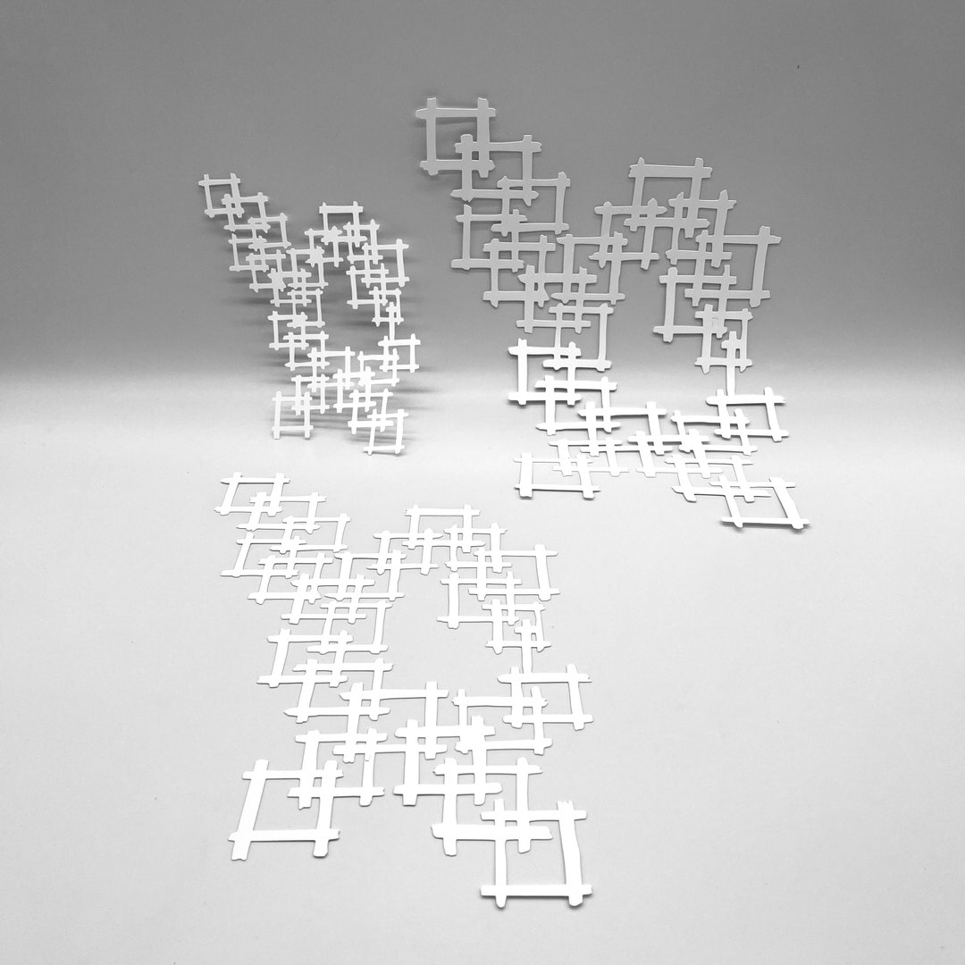 MASK | Squared Hatched Shapes | Mixed Media by FRAN | Ideal for Gel ...