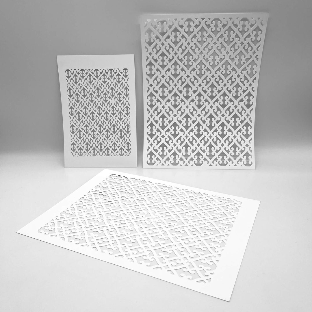 STENCIL | Ironwork | Mixed Media by RHONDA | Ideal for Gel Plate ...