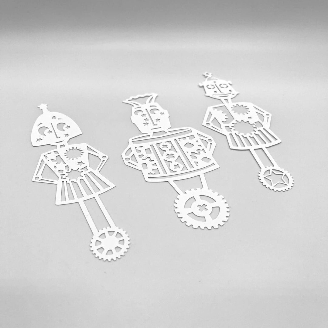 Steampunk Robot Stencils | Mixed Media, Gel Plate Printing - Etsy