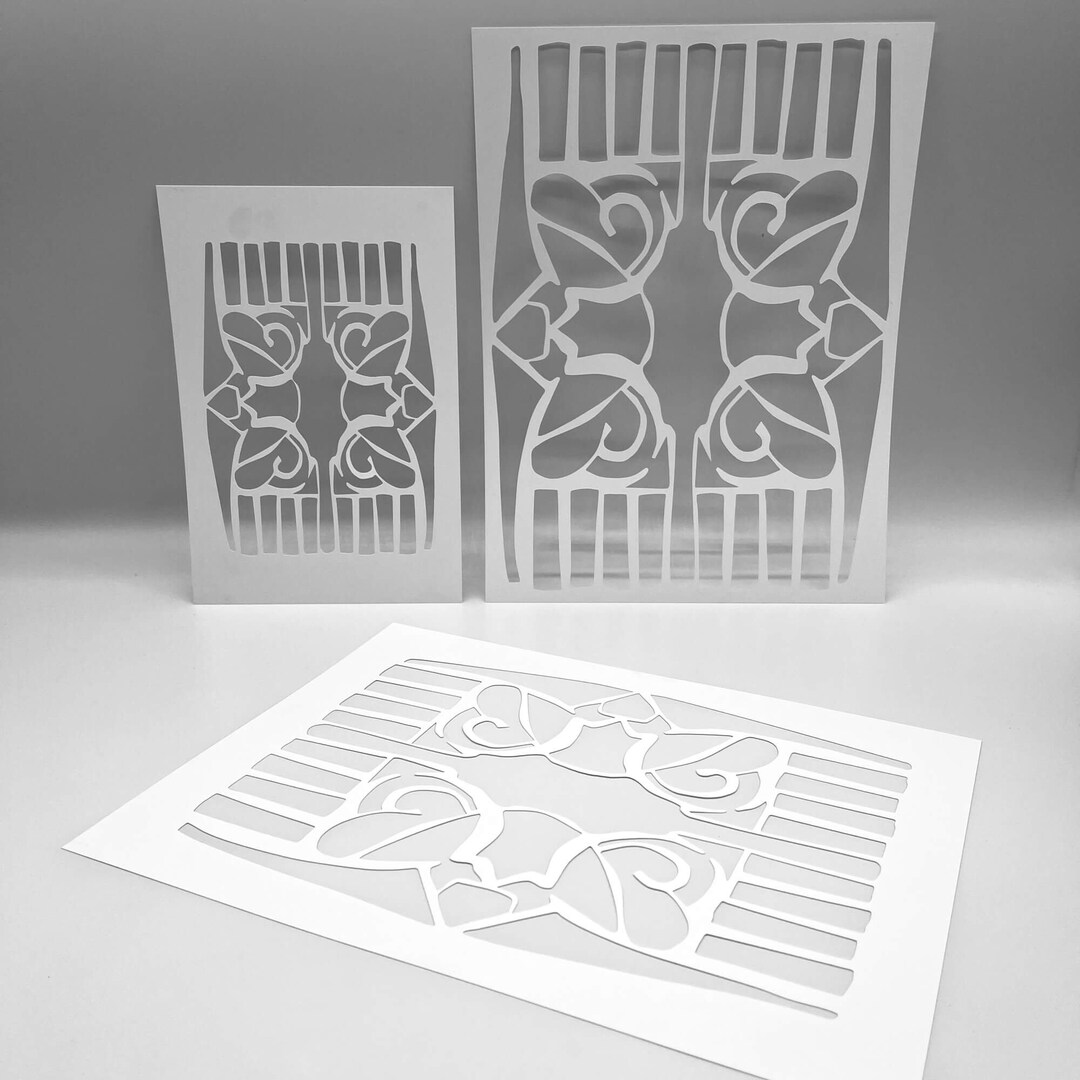 STENCILS | Complicated Love | Mixed Media by Myriam Wulf | Ideal for ...