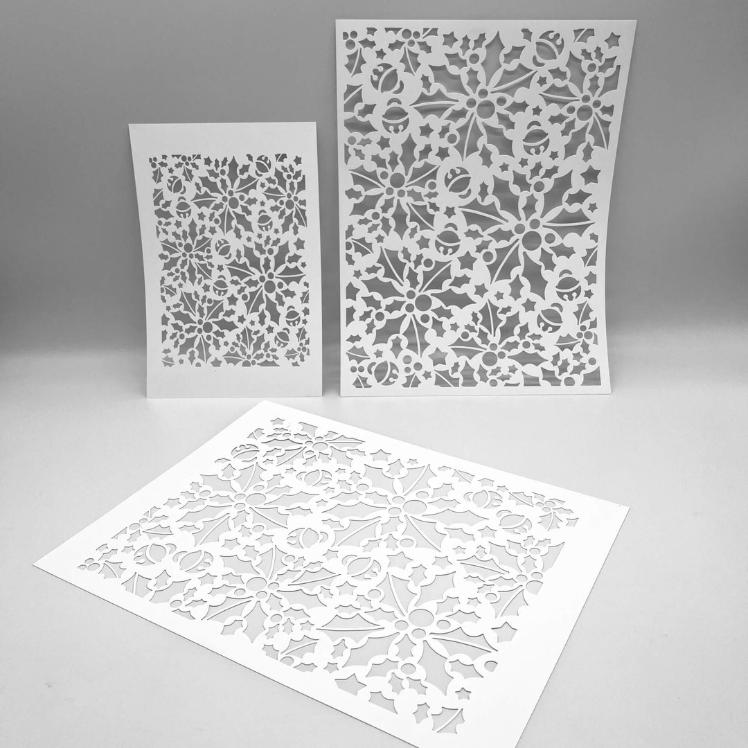 STENCIL | Holly La La La | Mixed Media by RHONDA | Ideal for Gel Plate ...