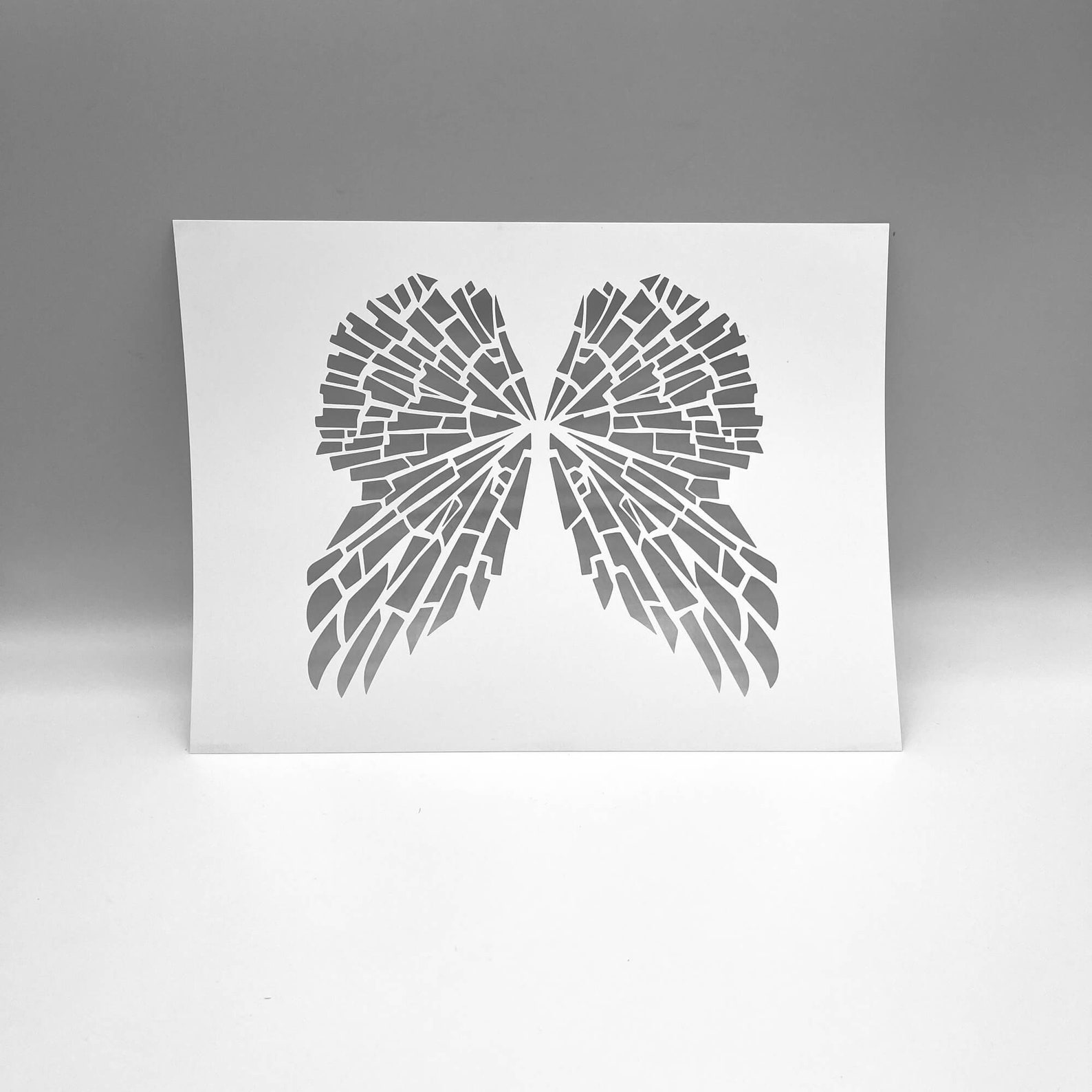 Broken Butterfly Wings Stencil | Mixed Media, Gel Printing (9x12 Sheet ...
