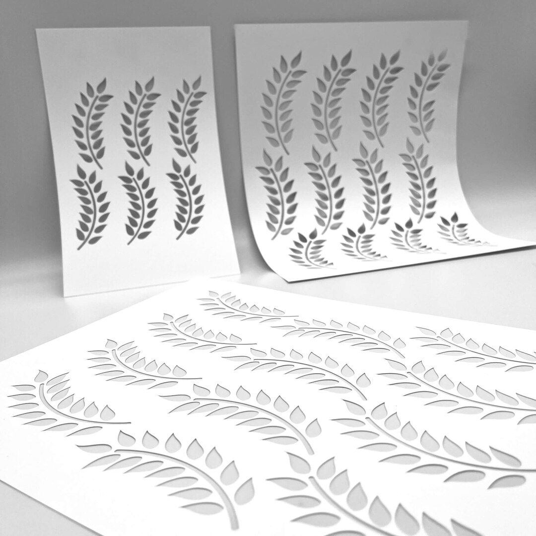 STENCIL | Feather Ferns | Mixed Media by CERI | Ideal for Gel Plate ...