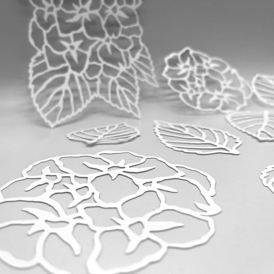 MASK | Hydrangea Set | Mixed Media by RHONDA | Ideal for Gel Plate ...