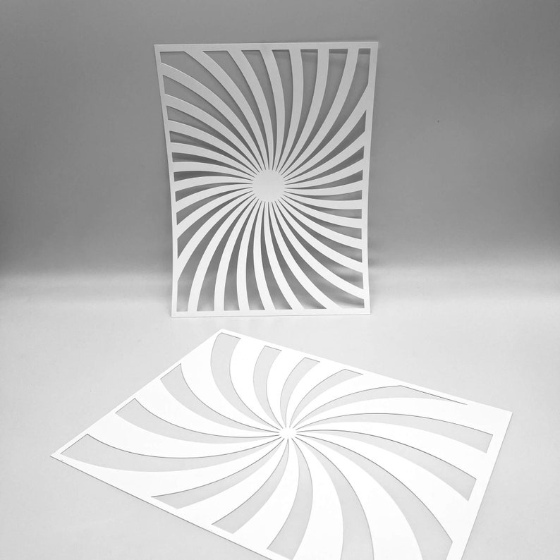 Zone Spiral Stencil | Gel Plate Printing, Mixed Media - Etsy