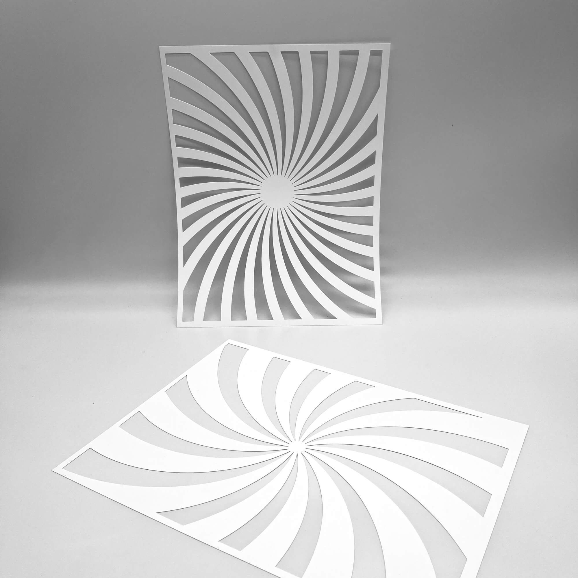 Zone Spiral Stencil | Gel Plate Printing, Mixed Media - Etsy