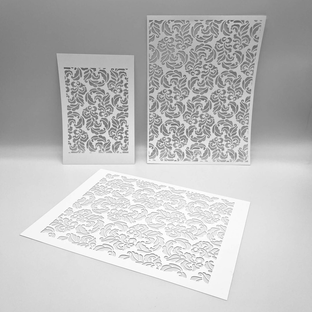 STENCIL | Chic Leaves | Mixed Media by RHONDA | Ideal for Gel Plate ...