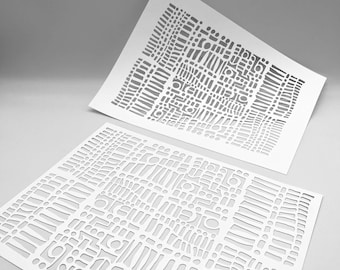 STENCILS Turning up Tulips TALL Stencil and Mask Mixed Media Ideal for ...