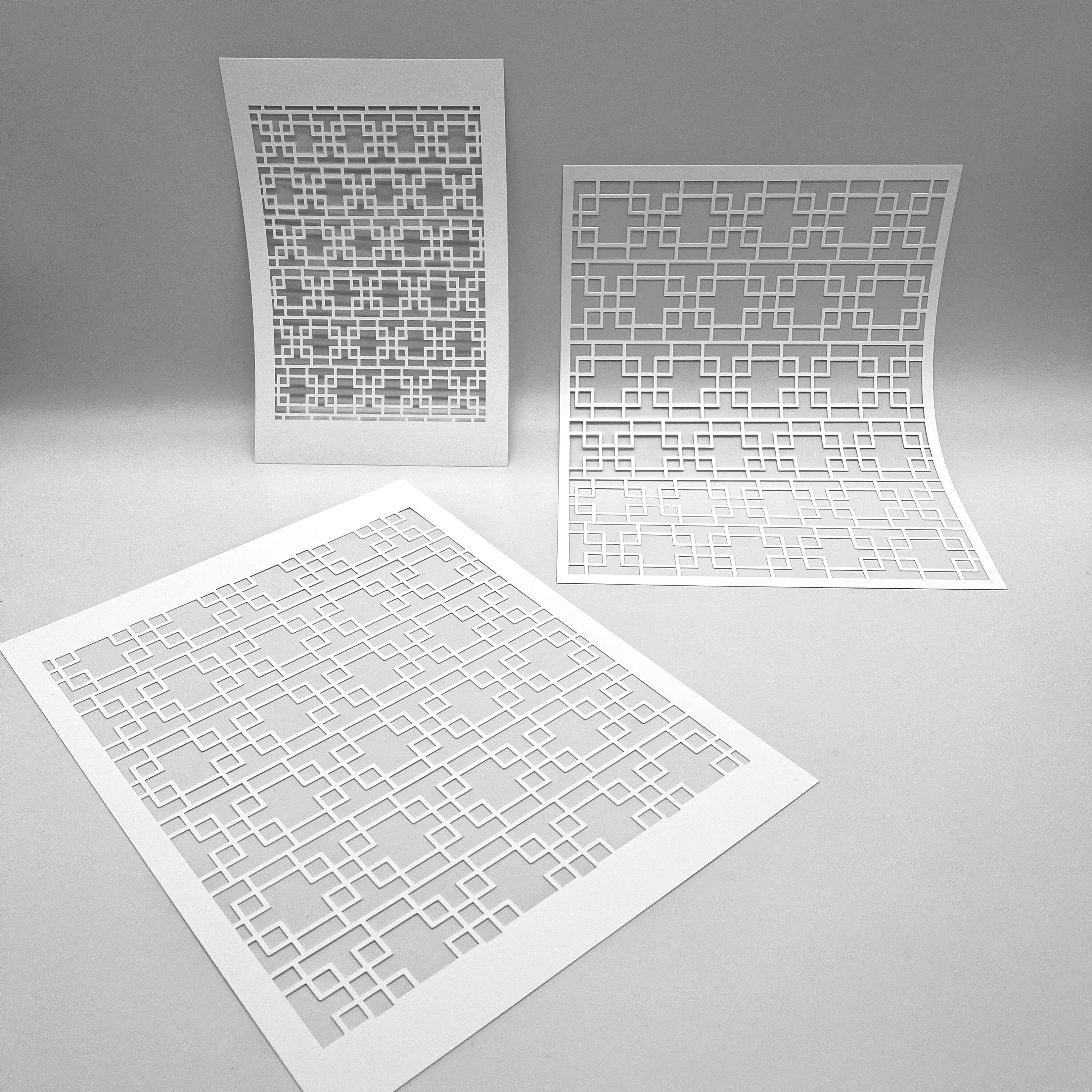 STENCILS Craftsman Rectangle Lattice Style 1 Mixed Media - Etsy