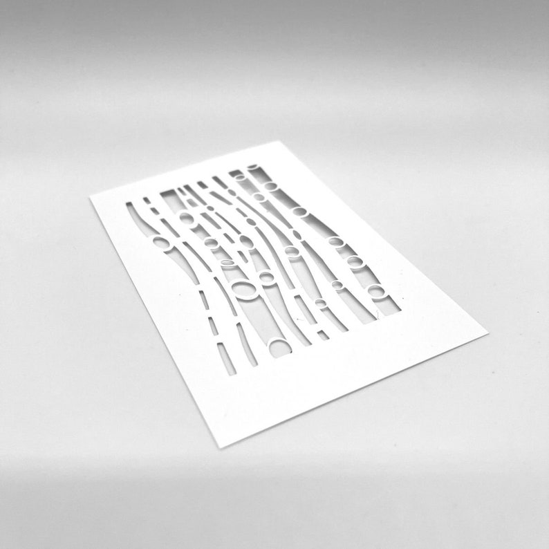 STENCILS Waves Two Styles and Sizes Mixed Media | Etsy