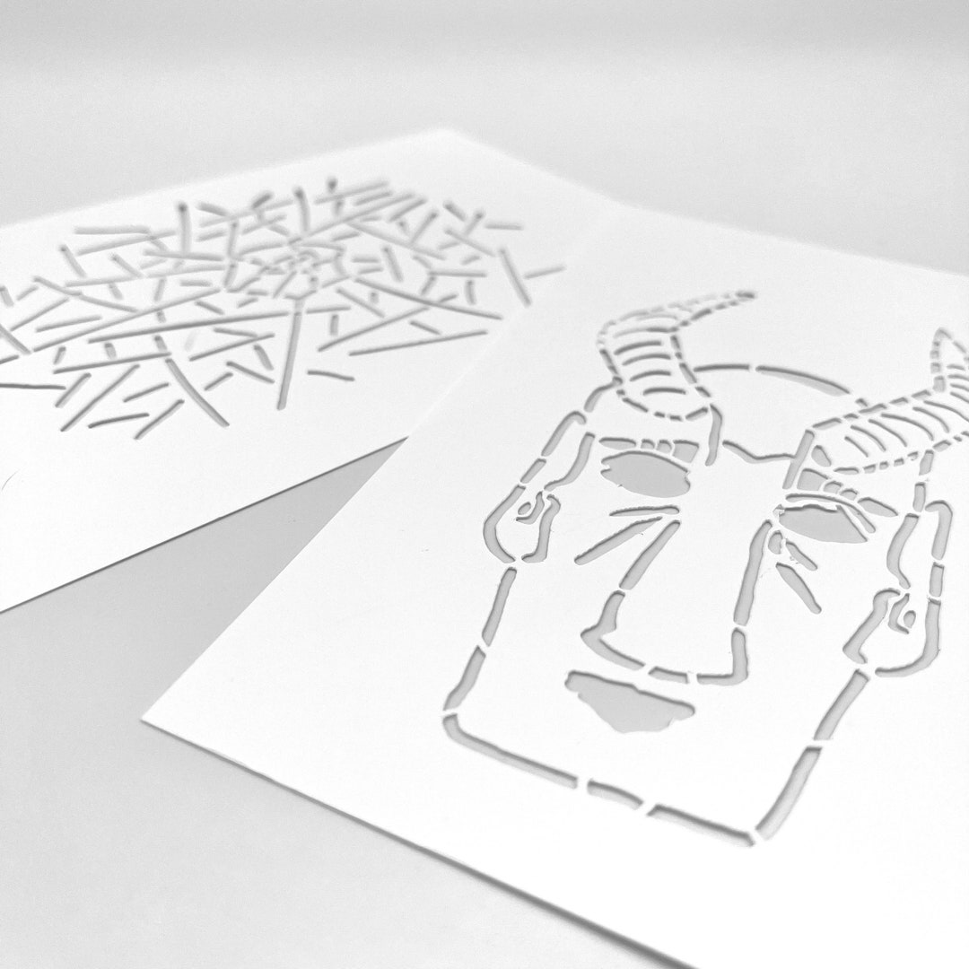 Mythical Creature Stencils | Diablo, Minotaur & Abstract Webs - Etsy