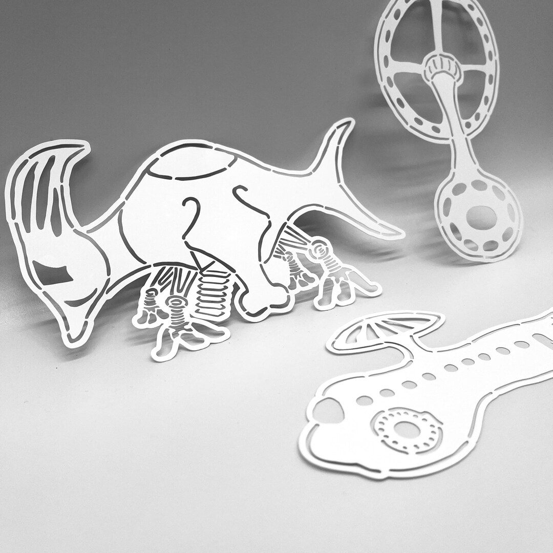 MASK | Spaceship Trio | Mixed Media by FRAN | Ideal for Gel Plate ...