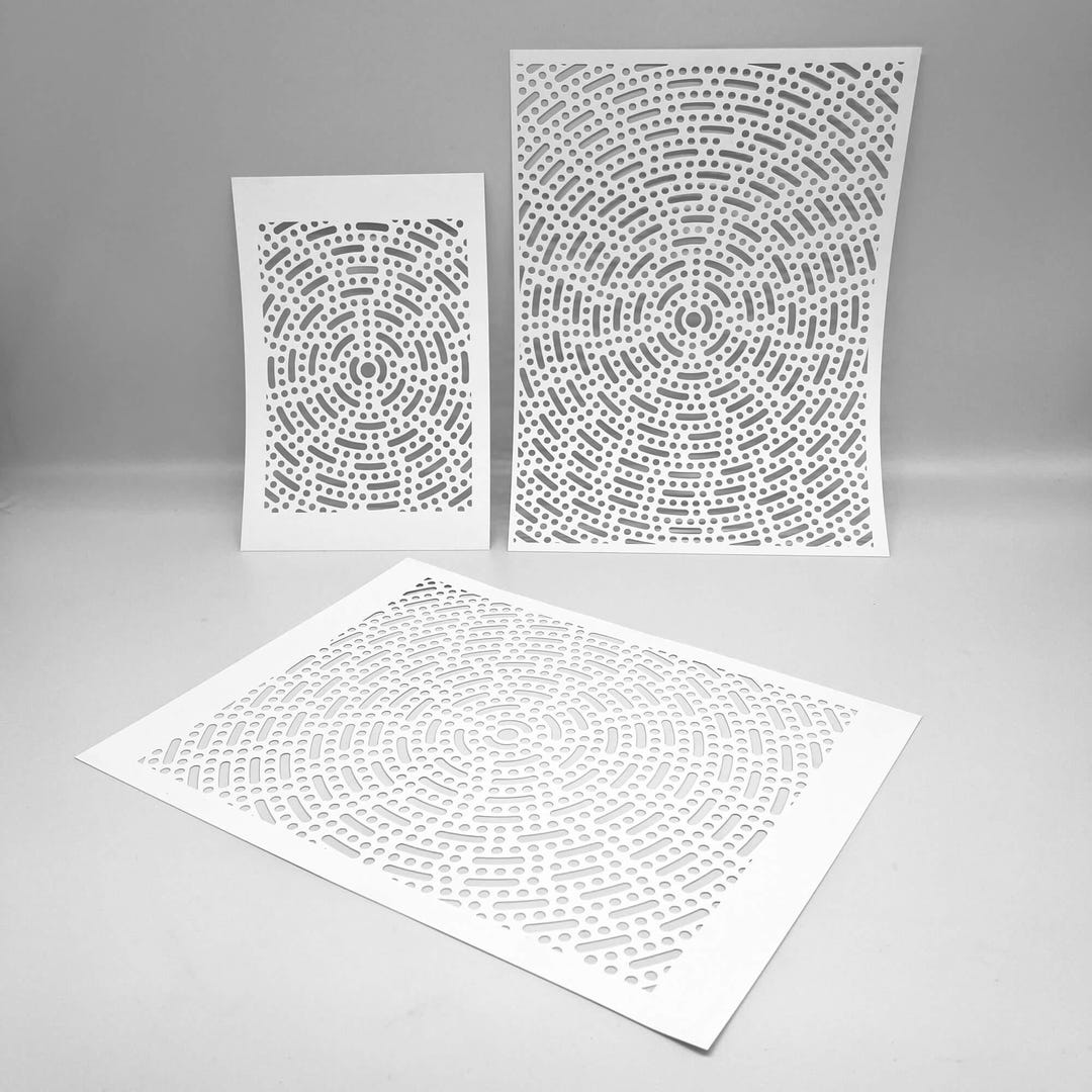 STENCILS | Disco Dots and Dashes Style 3 | Mixed Media | Ideal for Gel ...