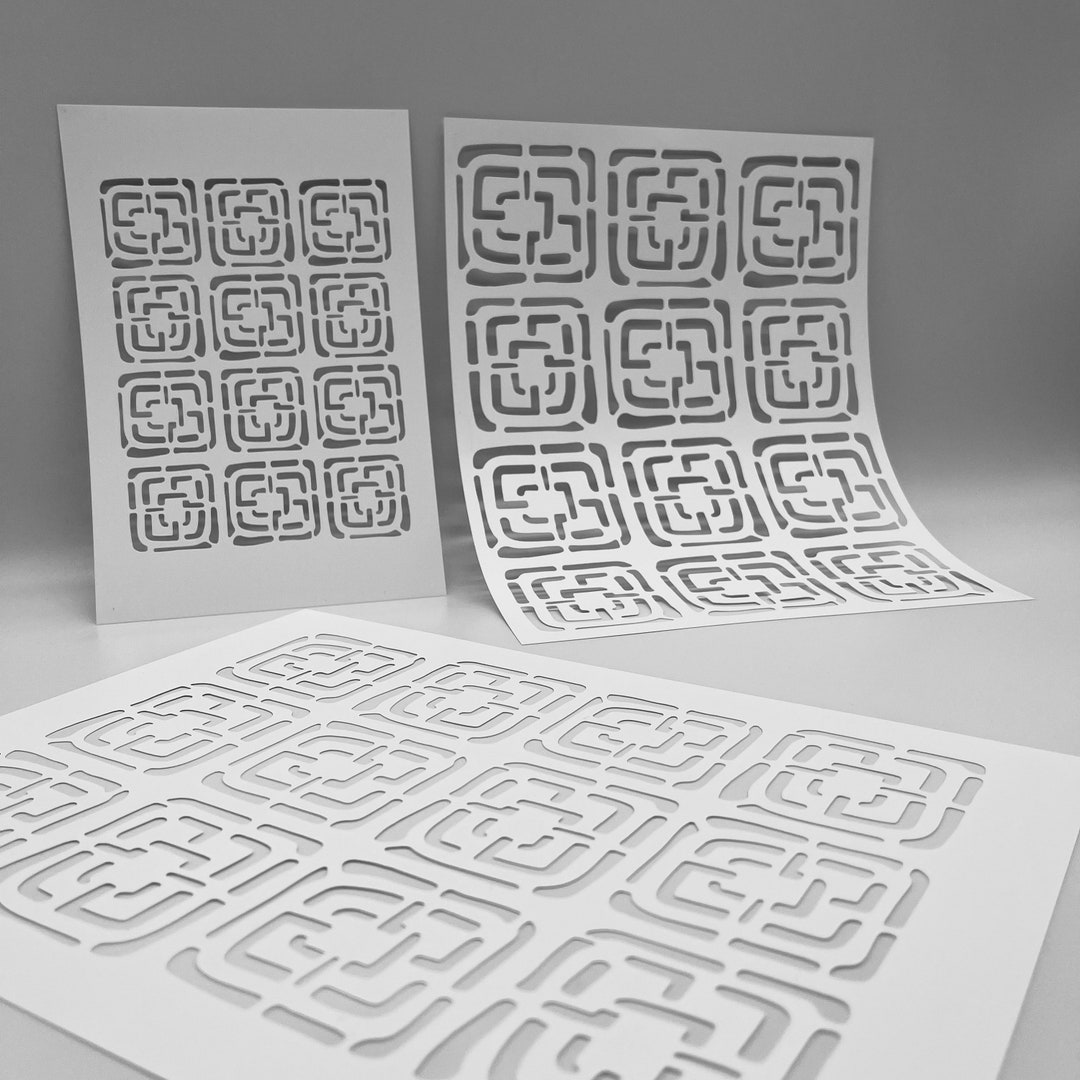STENCILS | Squares | Mixed Media - Etsy
