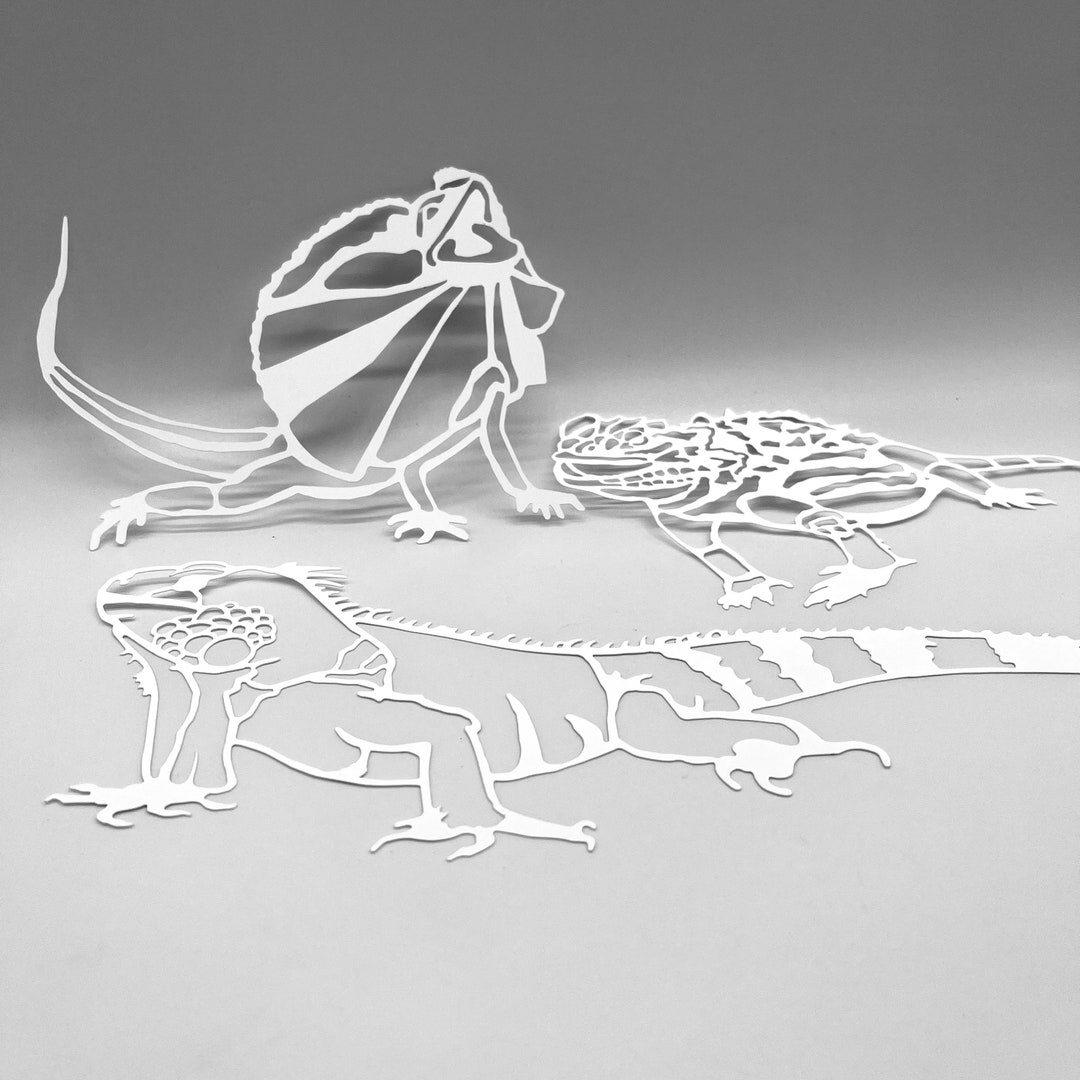 STENCILS | Lounging Lizards Set of 3 | Mixed Media | Ideal for Gel ...