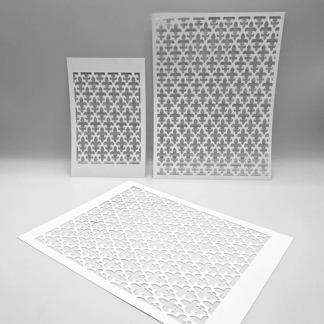 STENCIL | Fleur De Lis | Mixed Media by RHONDA | Ideal for Gel Plate ...