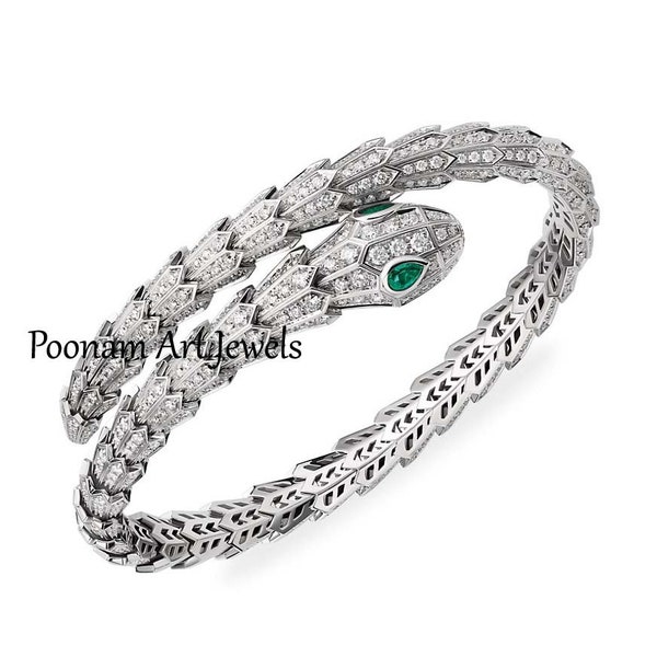 Silver Snake Bangle - Etsy