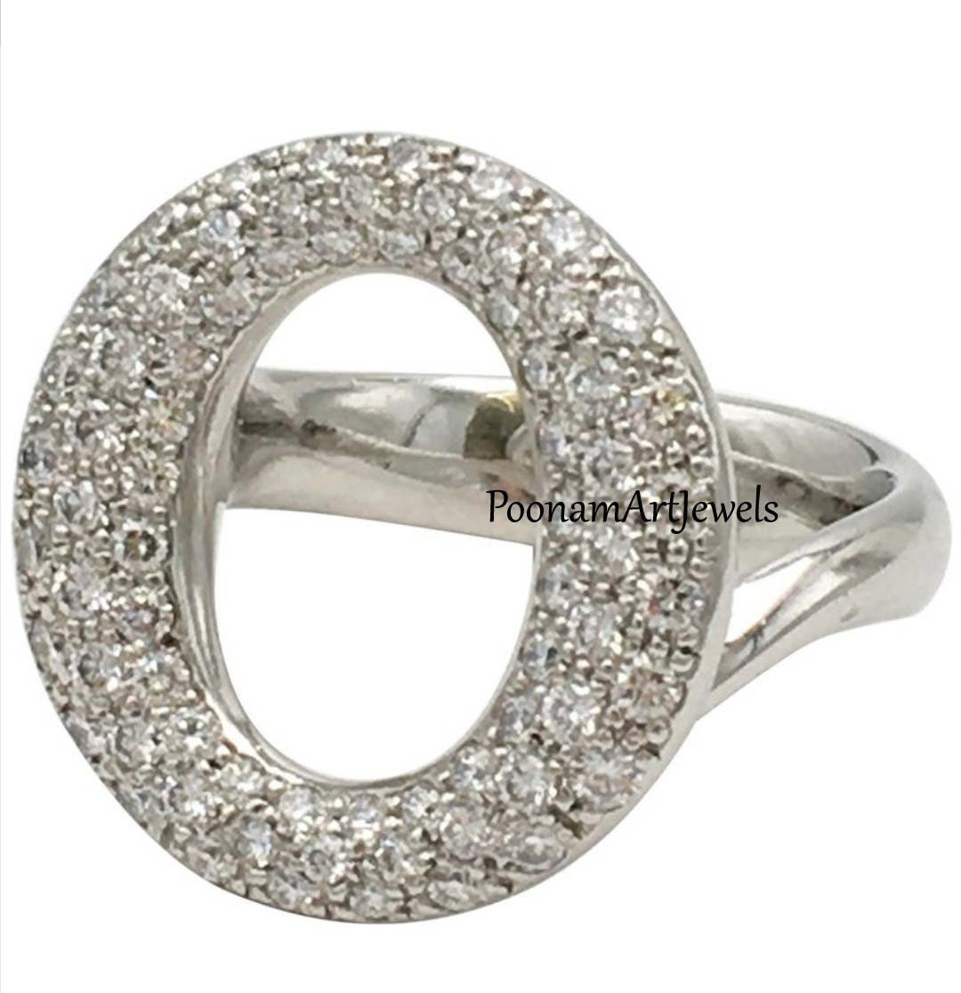 Diamond Ring Natural Rose Cut Diamond Pave Diamond Ring Solid 925 ...