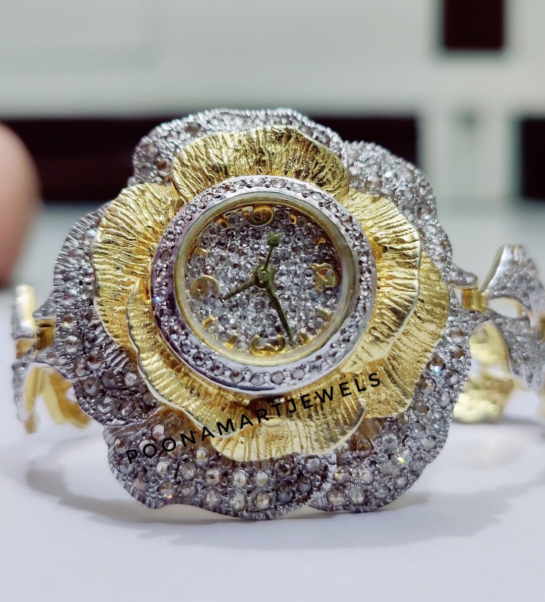Diamond Watch!! Antique Floral Watch Natural Rose Cut Diamond Solid 925 ...