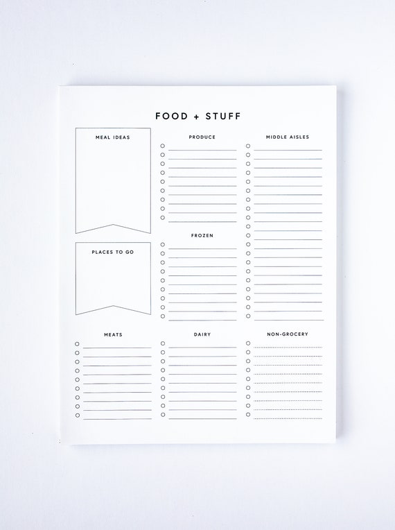 Notepads Grocery List Organized Shopping Notepad Paper & Party Supplies ...