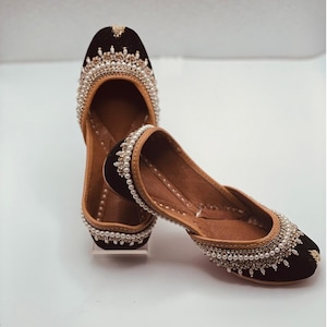 Small Stone Embroidered Handcrafted Jutti for Girls/khussa/mojaris/flat ...