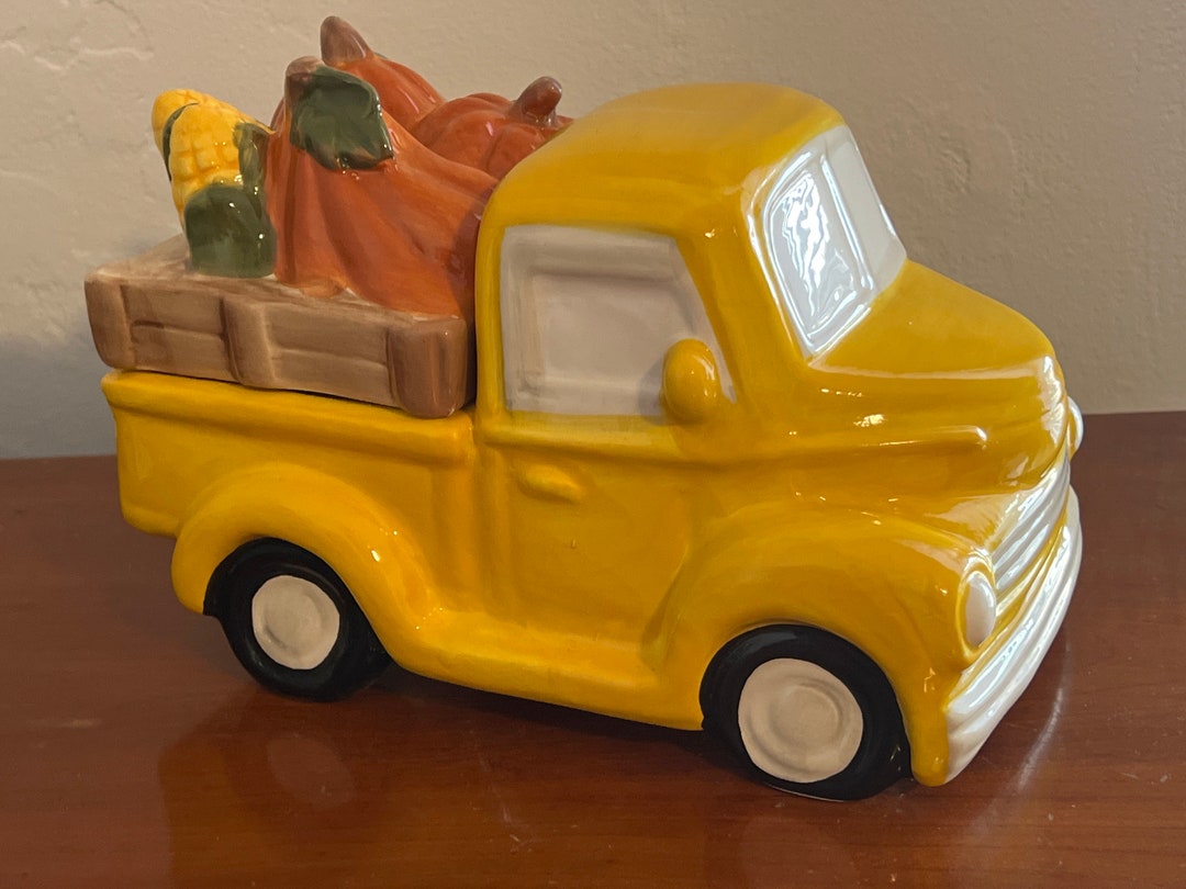 Super Cute Fall Harvest Truck Cookie Jar - Etsy