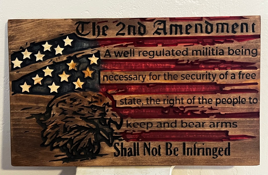 Custom Carved 2nd Amendment Wood Sign - Etsy