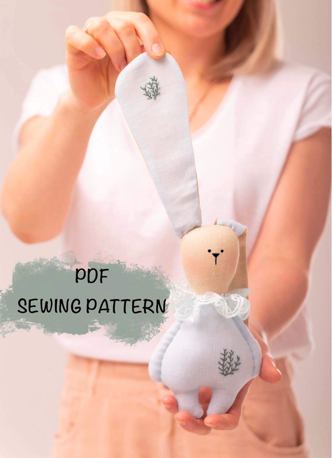 Cuddly Rabbit Toy Sewing Pattern PDF Download for Fun and - Etsy