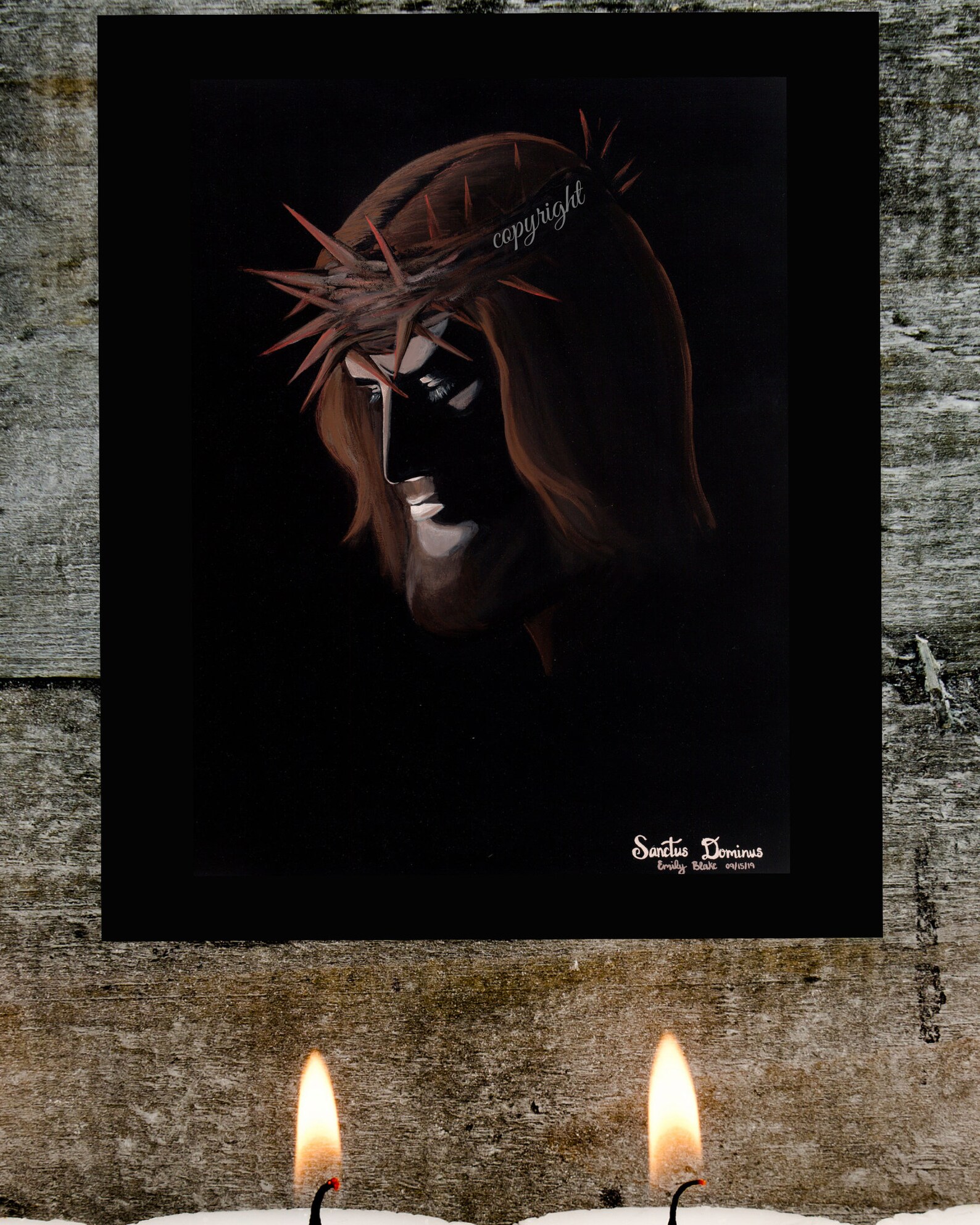 Crown of Thorns Sanctus Dominus holy Lord 8x10 - Etsy