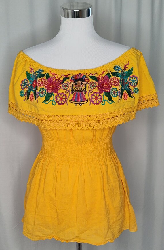 Mexican Traditional Off The Shoulder Blouse - Gem