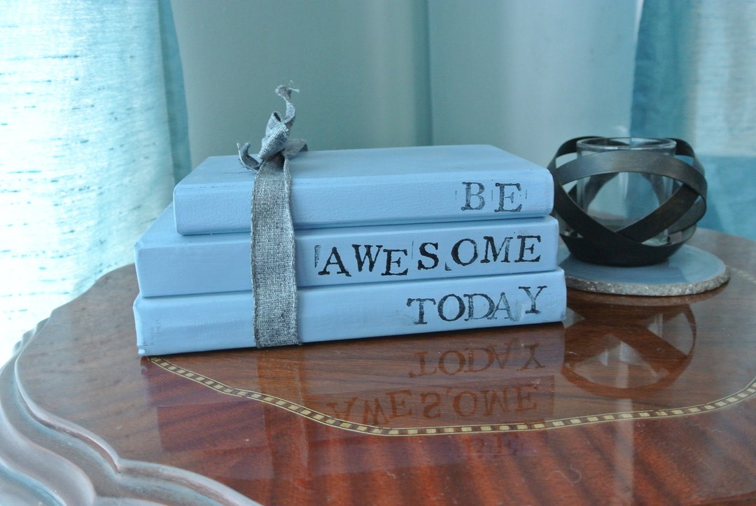 Stamped Book Stack/vintage Book Stack/ Farmhouse Book Stack - Etsy