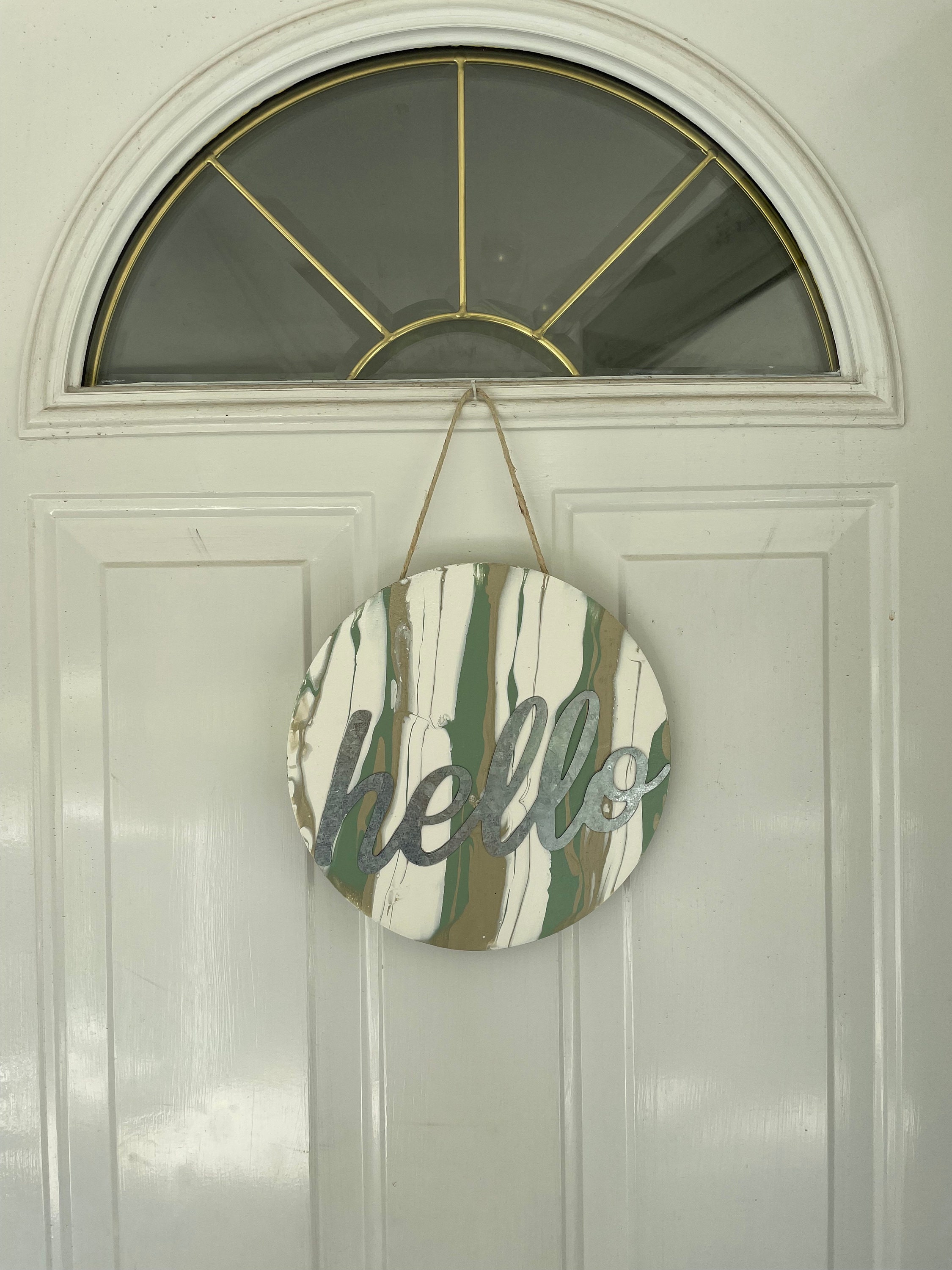 Hello Door Sign, Welcome Sign, Modern, Farmhouse - Etsy