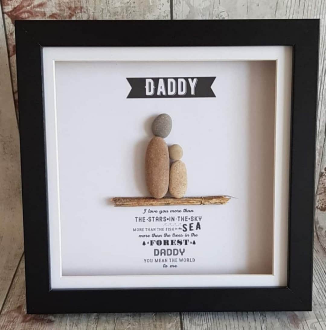 More Designs. Fathers Day Pebble Art Personalised Framed Gift. Dad ...