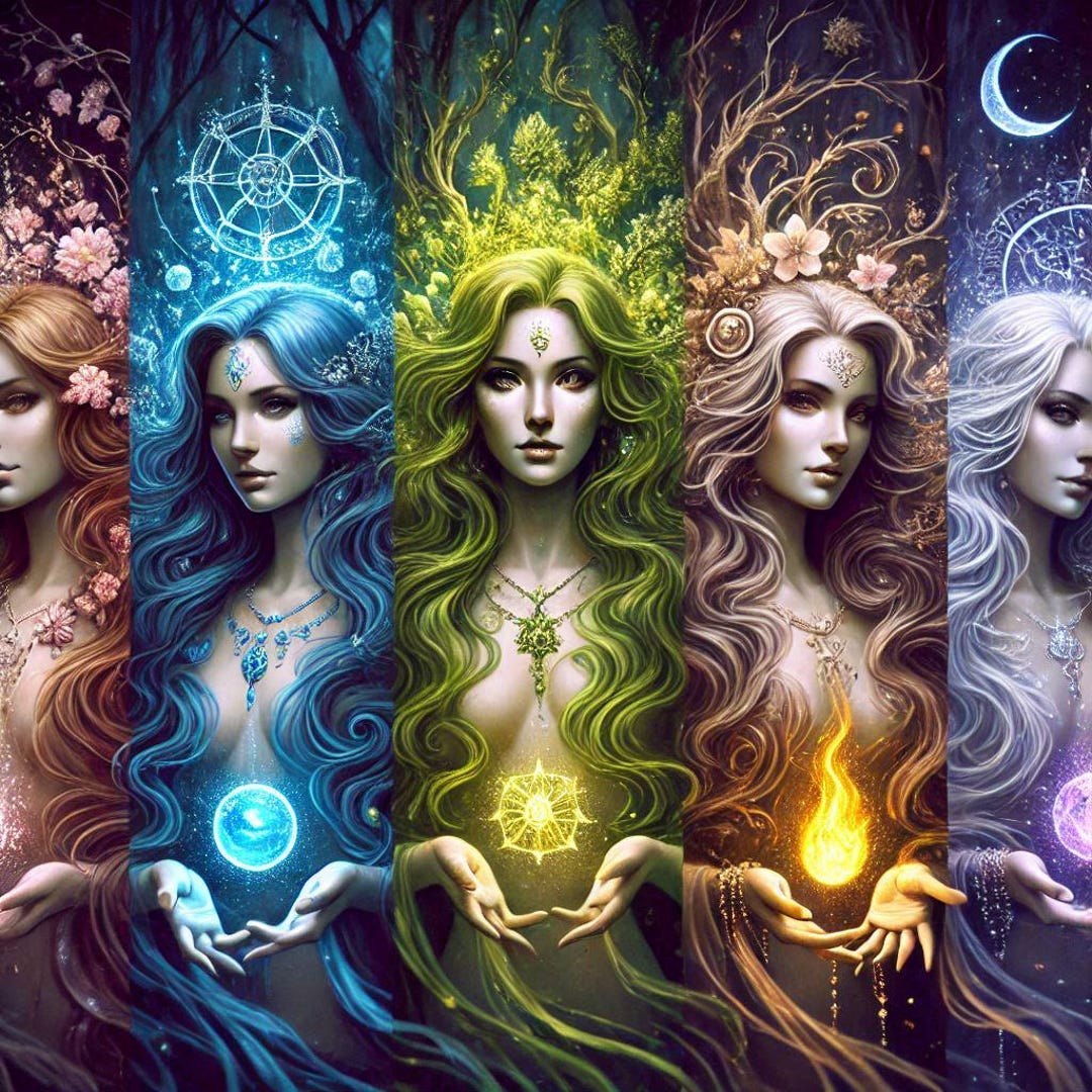 Five Elemental Female Fae Spirits - ALL Directly Bound to 1 Very Lucky Keeper! - Etsy