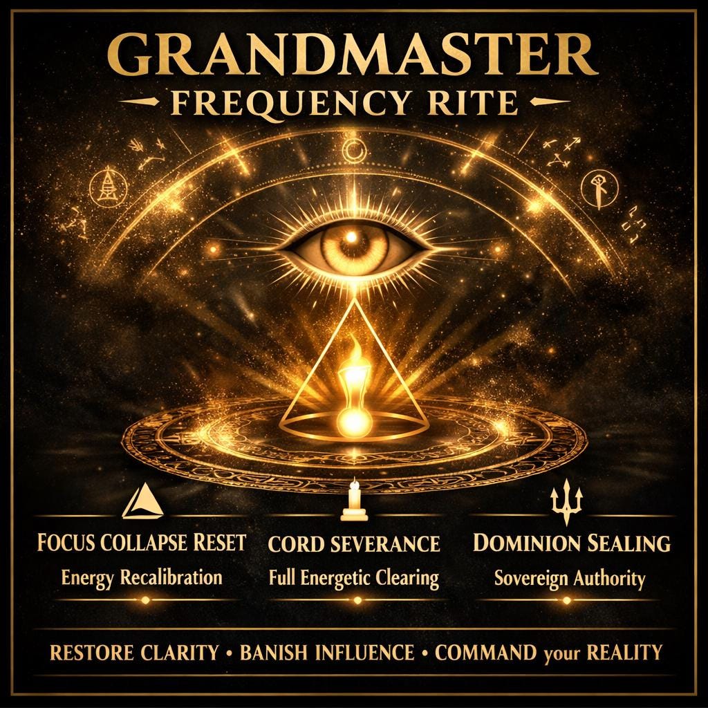 GRANDMASTER FREQUENCY RITE -focus Collapse Reset and Mental Drain ...