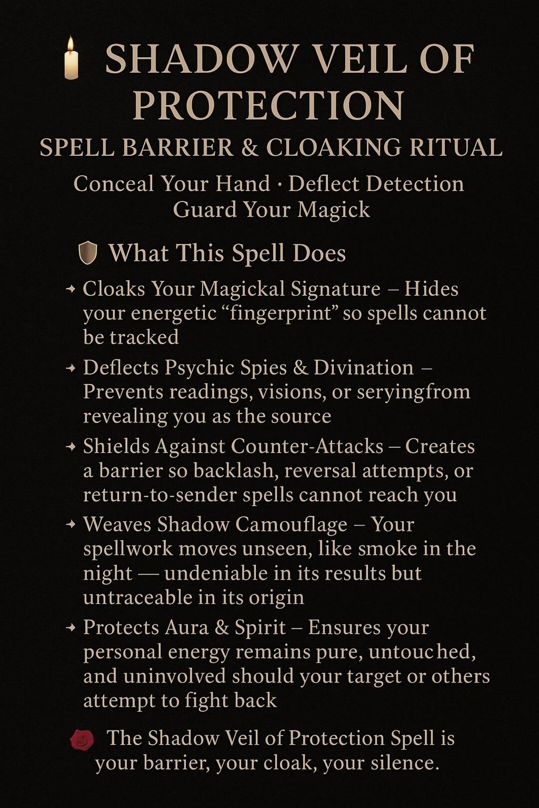 Shadow Veil of Protection – Barrier & Cloaking SERVICE - Etsy
