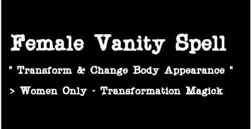 FEMALE VANITY SPELL Change Your Appearance and Sex Appeal - Etsy