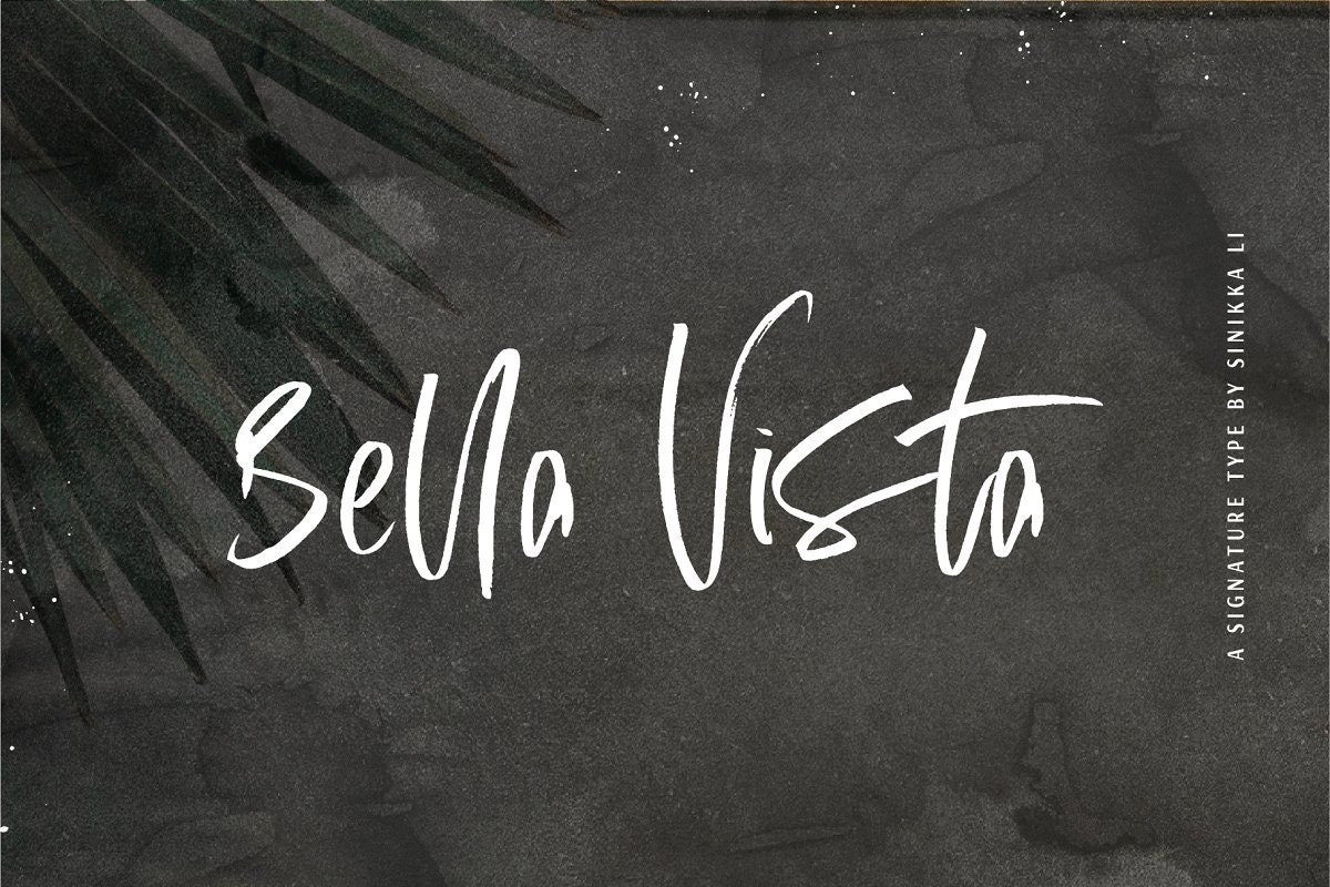 Bella Vista Signature Font Calligraphy Font Handwritten Font | Etsy