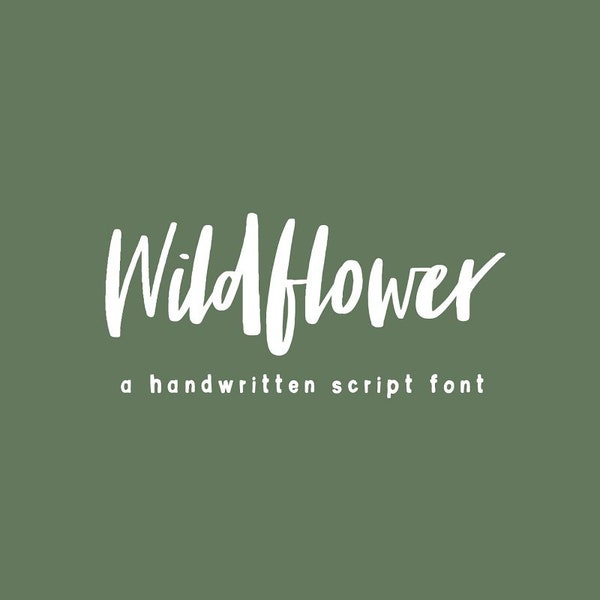 Wildflower Handwriting Font - Etsy