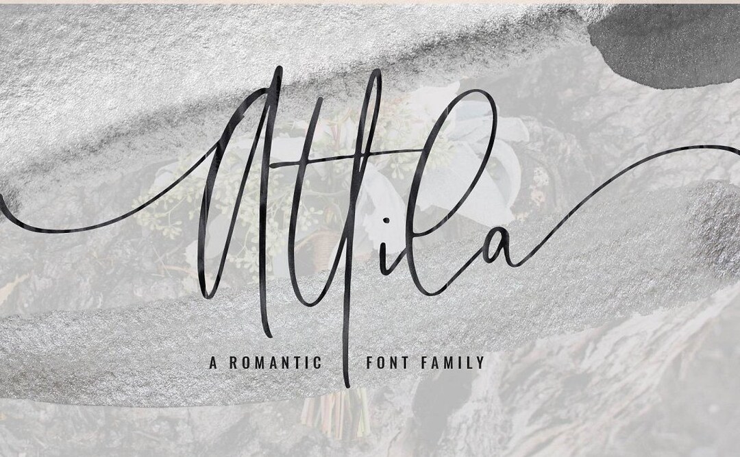 Attila Signature Script Font Calligraphy Font Handwritten - Etsy Australia