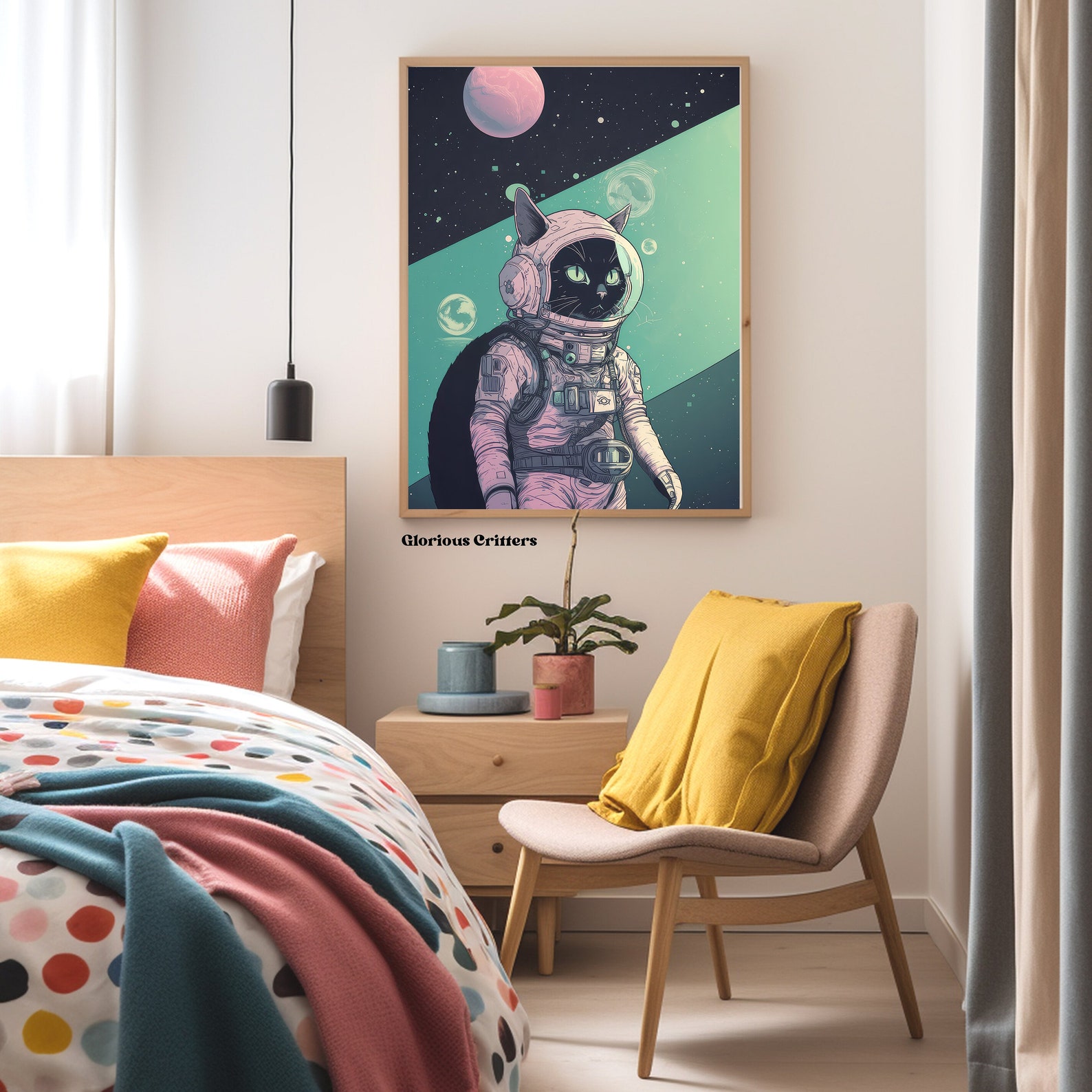 Eclectic Home Decor Aesthetic, Space Vintage, Space Cat, Cosmic Art ...