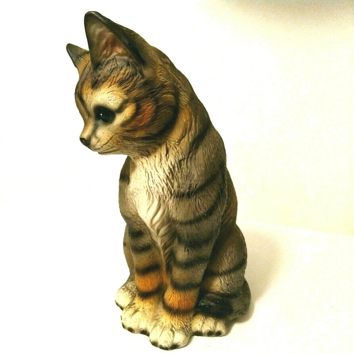 Cat Kitten Kitty Figurine Made Japan Life a Like Statue JK Pottery Hand ...