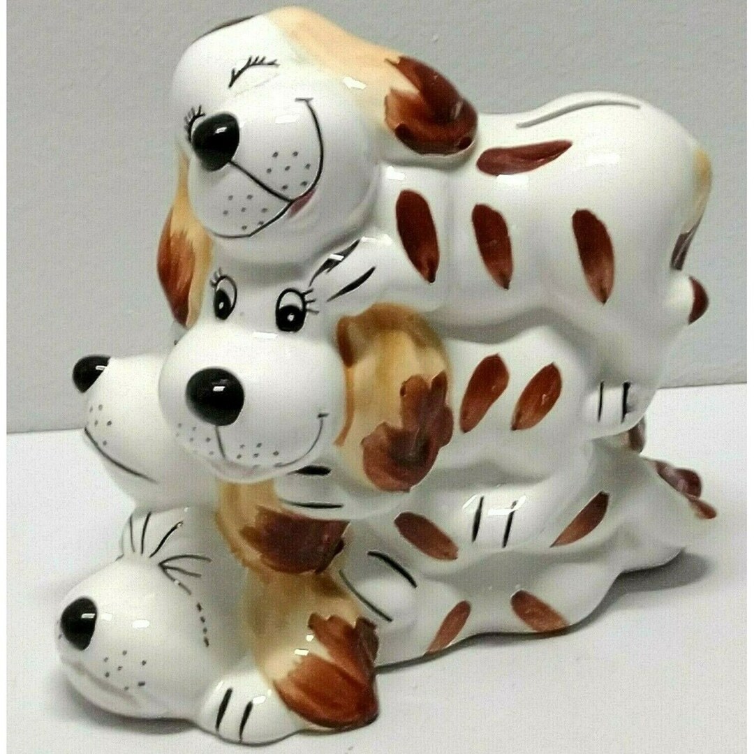 Vintage Dog Puppy Shape Ceramic Coin Money "piggy" Bank Cavalier or ...