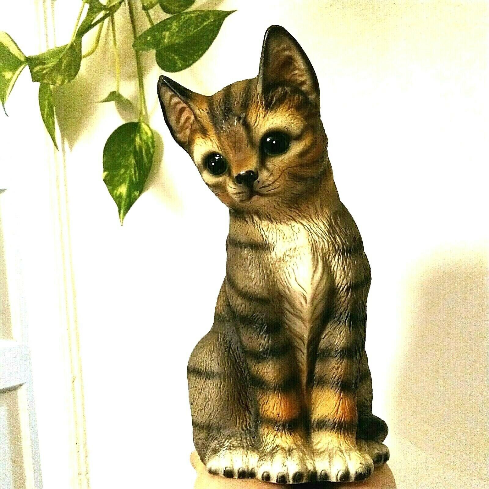 Cat Kitten Kitty Figurine Made Japan Life a Like Statue JK Pottery Hand ...