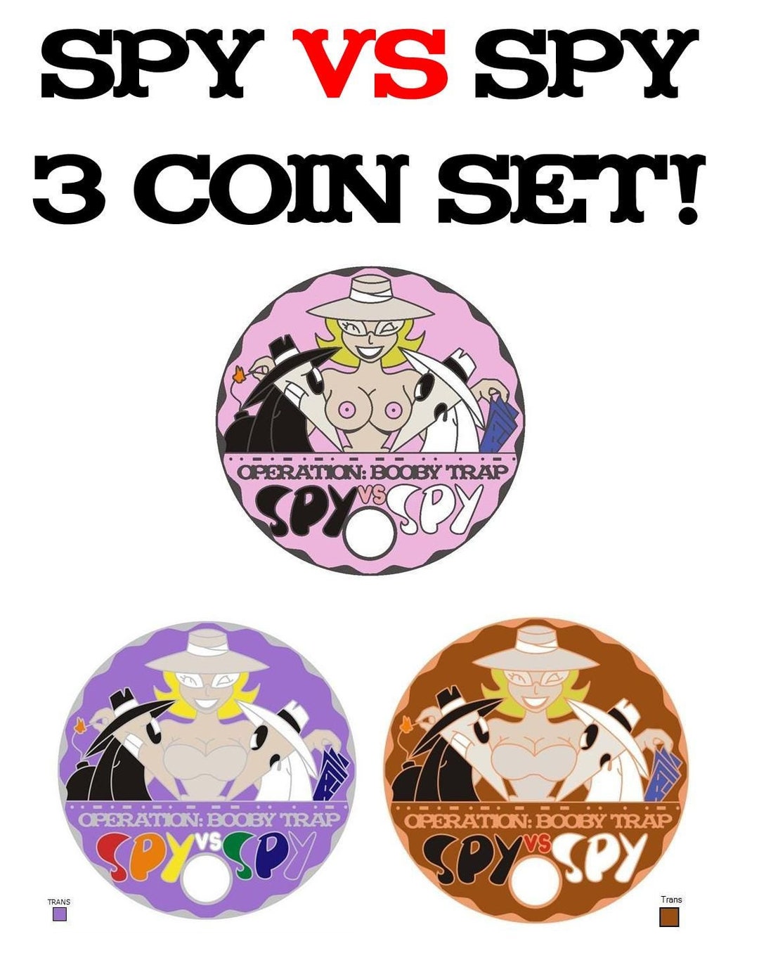 Spy Vs Spy Grey Lady Pathtag Coin Set - MAD Magazine Collectible - Etsy