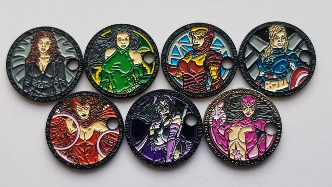 Women of MARVEL & Women of DC Comics Pathtag Set of 7! Collectible ...