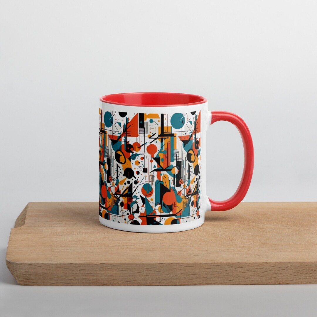 Op Art Design Mug With Color Inside. Crazy Art Design on a Cup ...